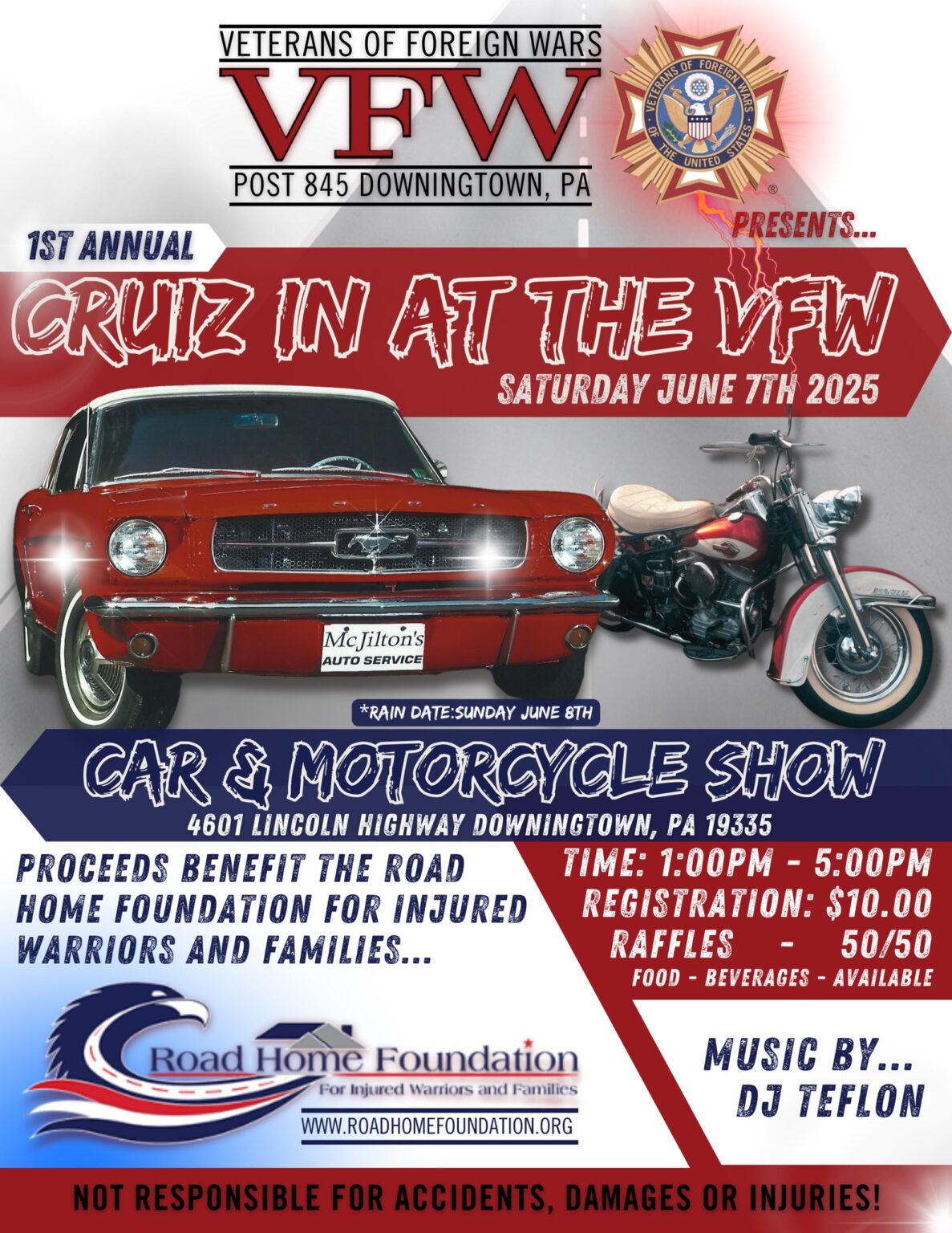 First Annual Road Home Foundation Cruz In at the VFW Car and Motorcycle Show – Road Home Foundation